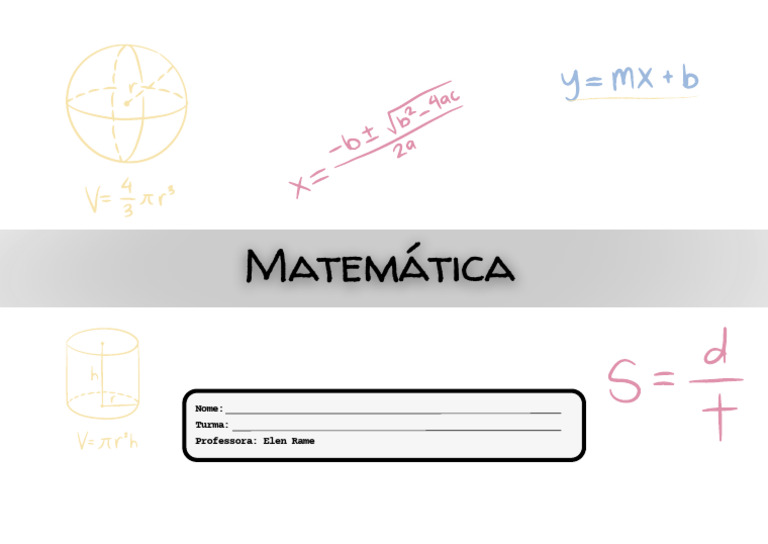Capa de Livro e Caderno de Matemática Escolar Lousa e Giz Preto (A4 ...
