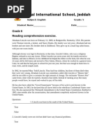 Abraham Lincoln True/False Quiz | PDF