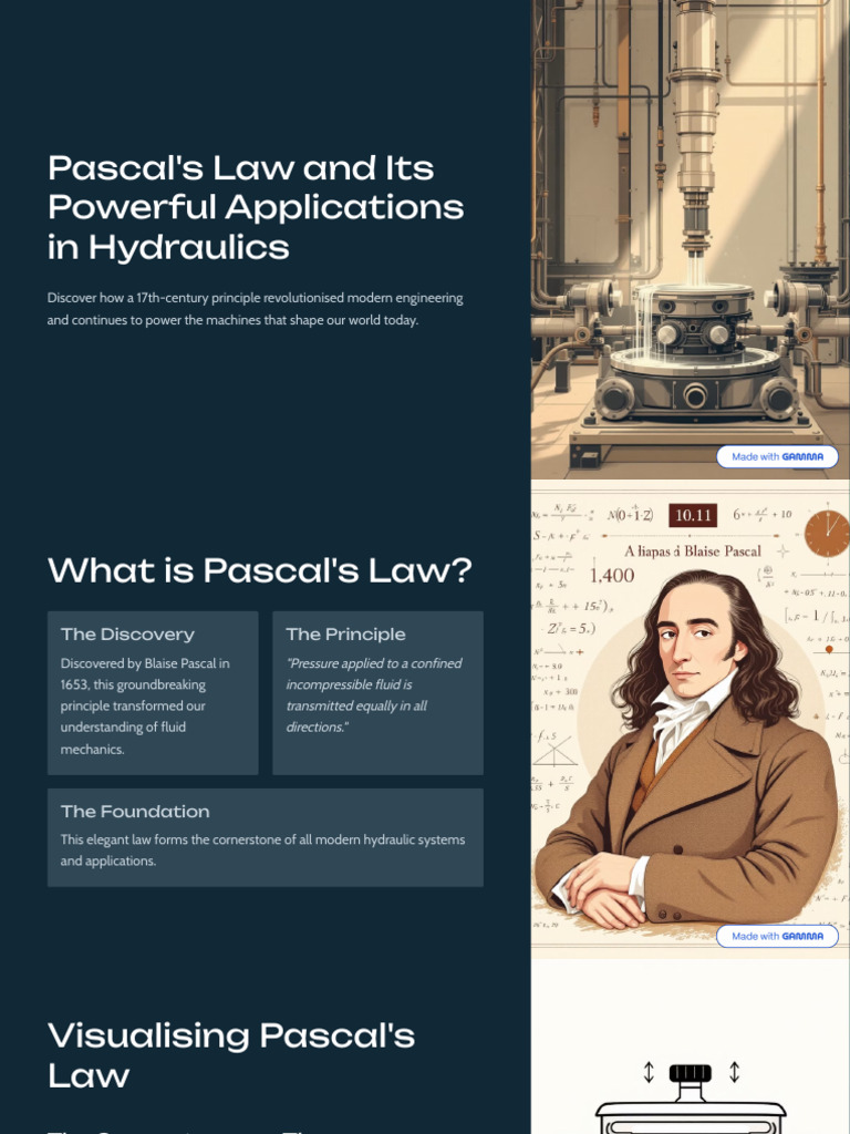 Pascals Law and Its Powerful Applications in Hydraulics | PDF ...