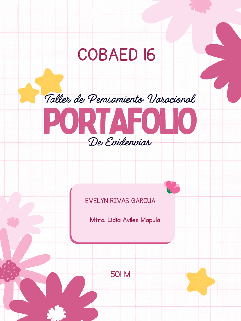 Documento A4 Portada de Proyecto Elegante Sencillo Ilustrado Floral ...