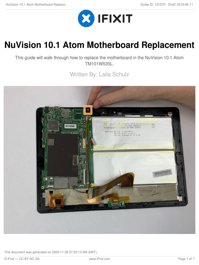NuVision 10.1 Atom Motherboard | PDF | Electrical Engineering | Electronics