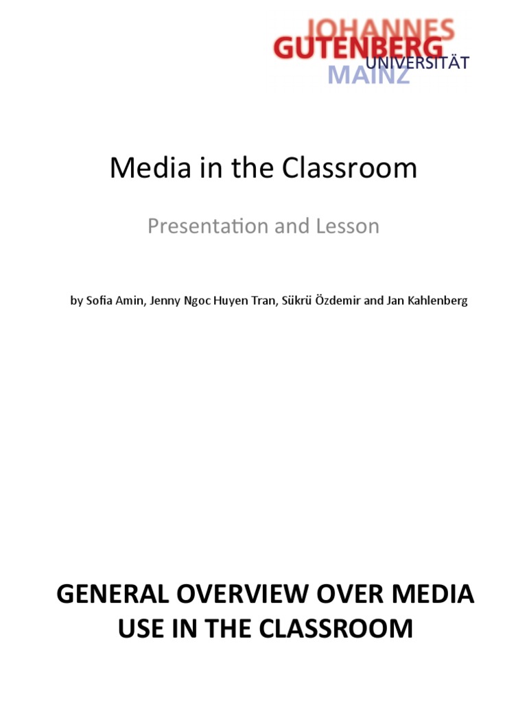 Media Use in Classroom Teaching | PDF | Literacy | Learning