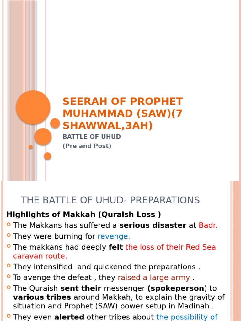 UHUD-Seerah of Prophet Muhammad (SAW) | PDF | Muhammad | Umar