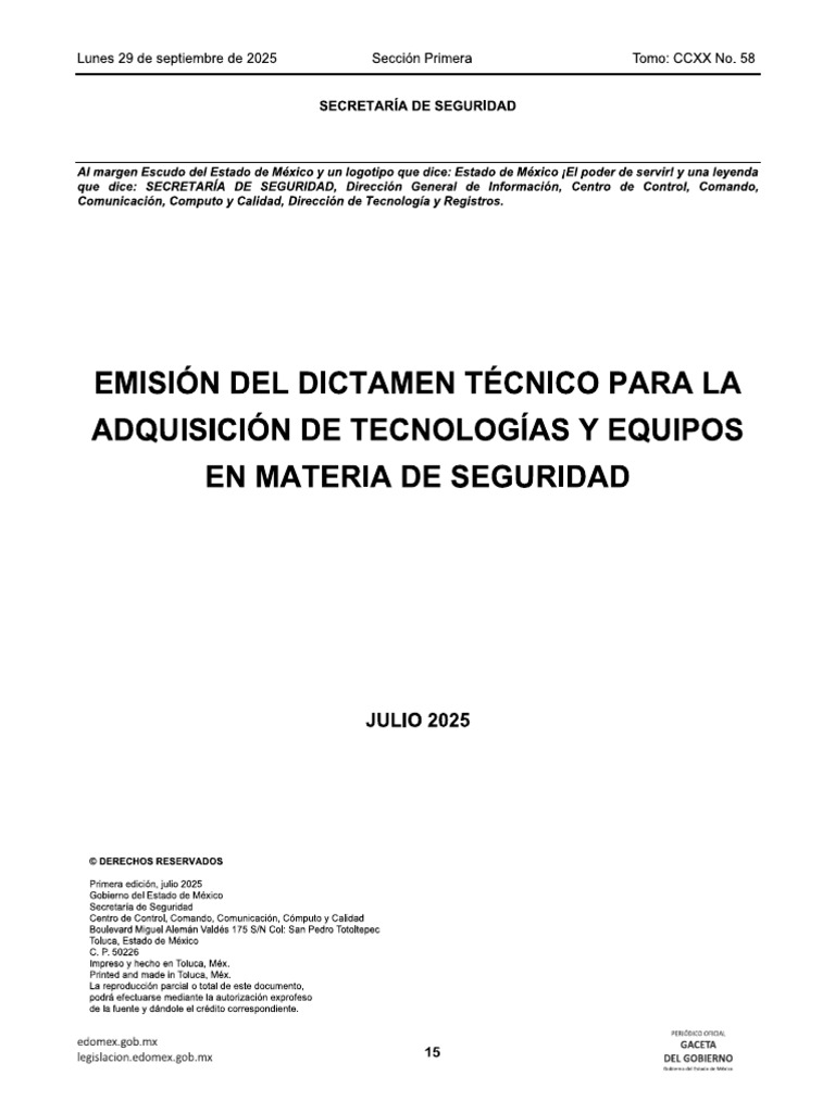 Emisión Del Dictamen Técnico | PDF