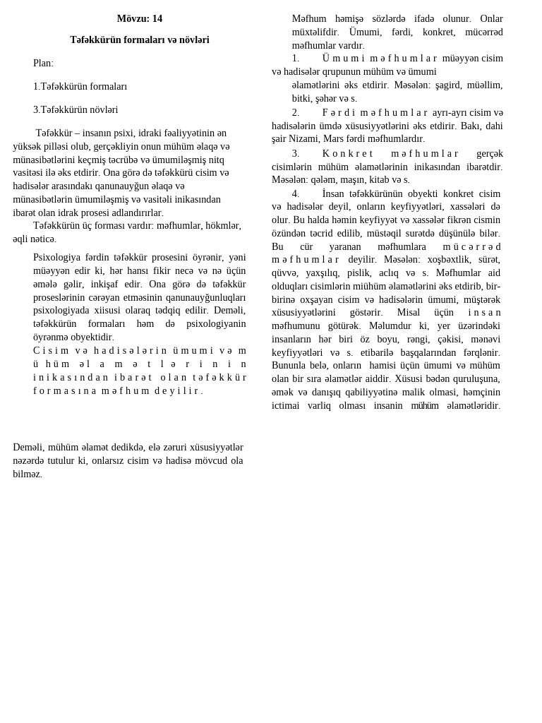 14 Tefekkurun Formalari Ve Novleri | PDF