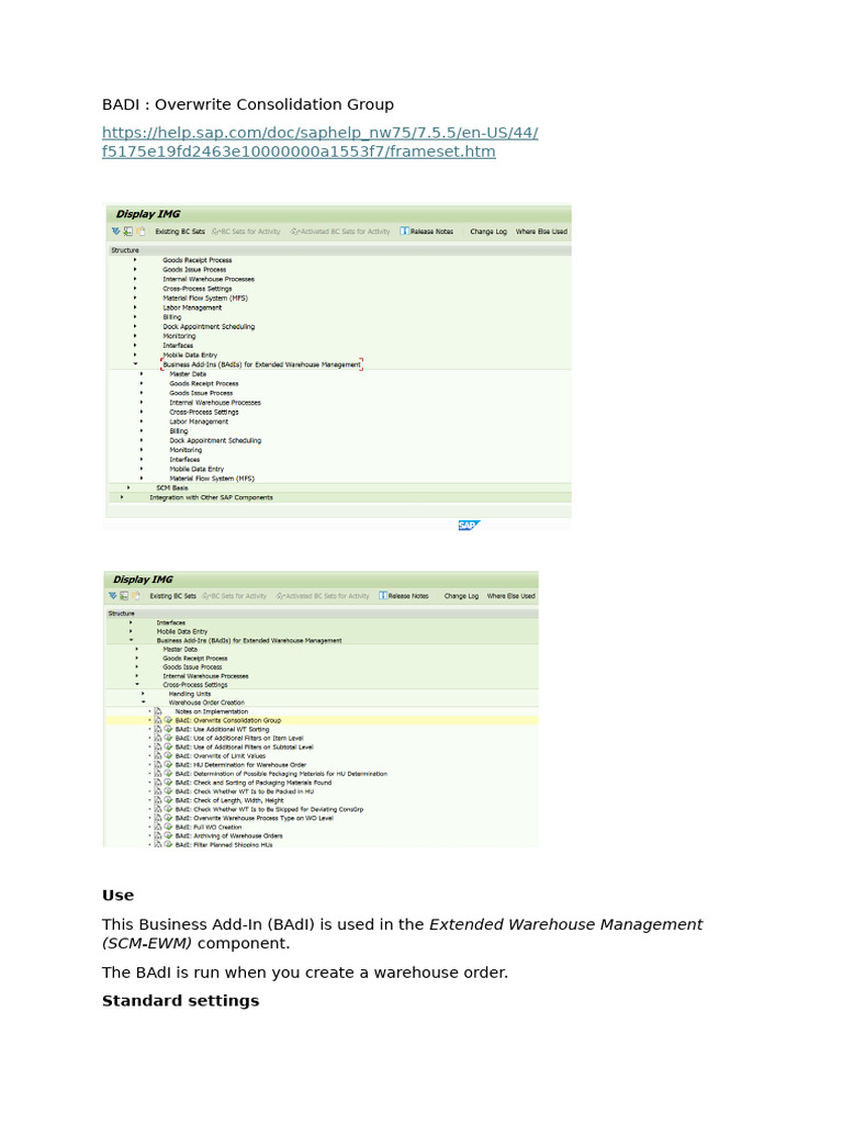 BAdI Overwrite Consolidation Group | PDF | Computer Programming | Computing