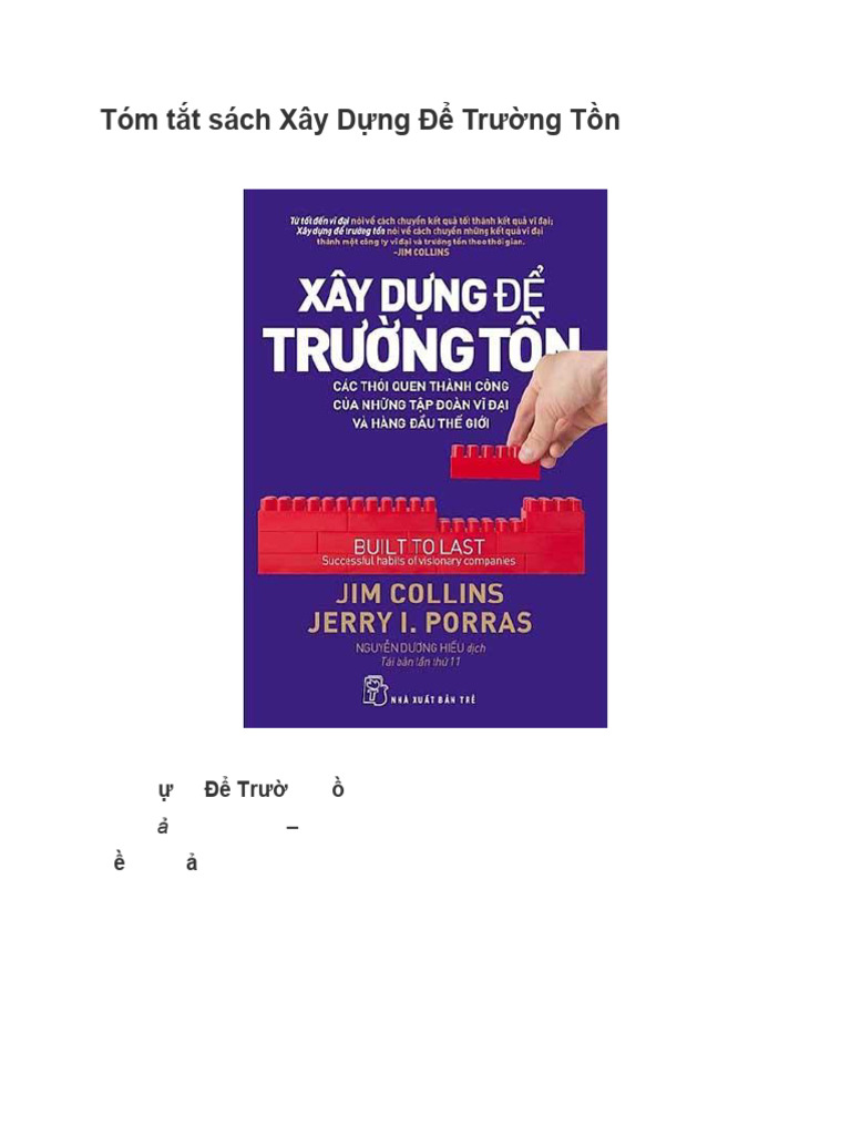 Xay Dung de Truong Ton Jim Collins Jerry I. Porras PDF | PDF