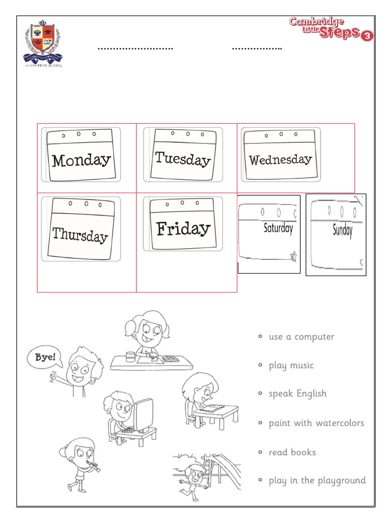 Little Steps - kg2 - Revision Sheet. U1,2 | PDF
