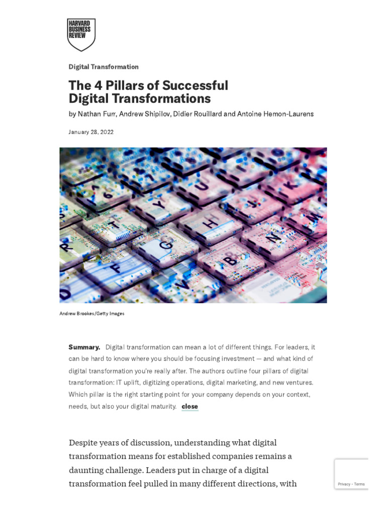 Four Pillars of Digital Transformation | PDF | Digital Marketing ...
