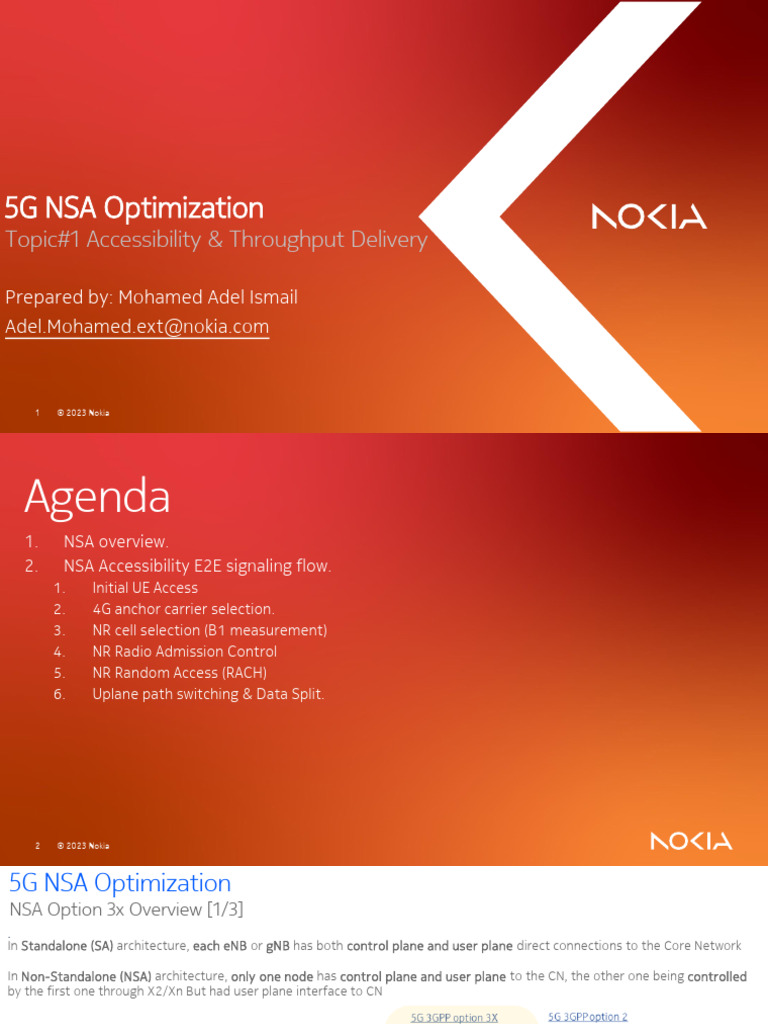5G NSA Optimization: Accessibility Insights | PDF | Network ...