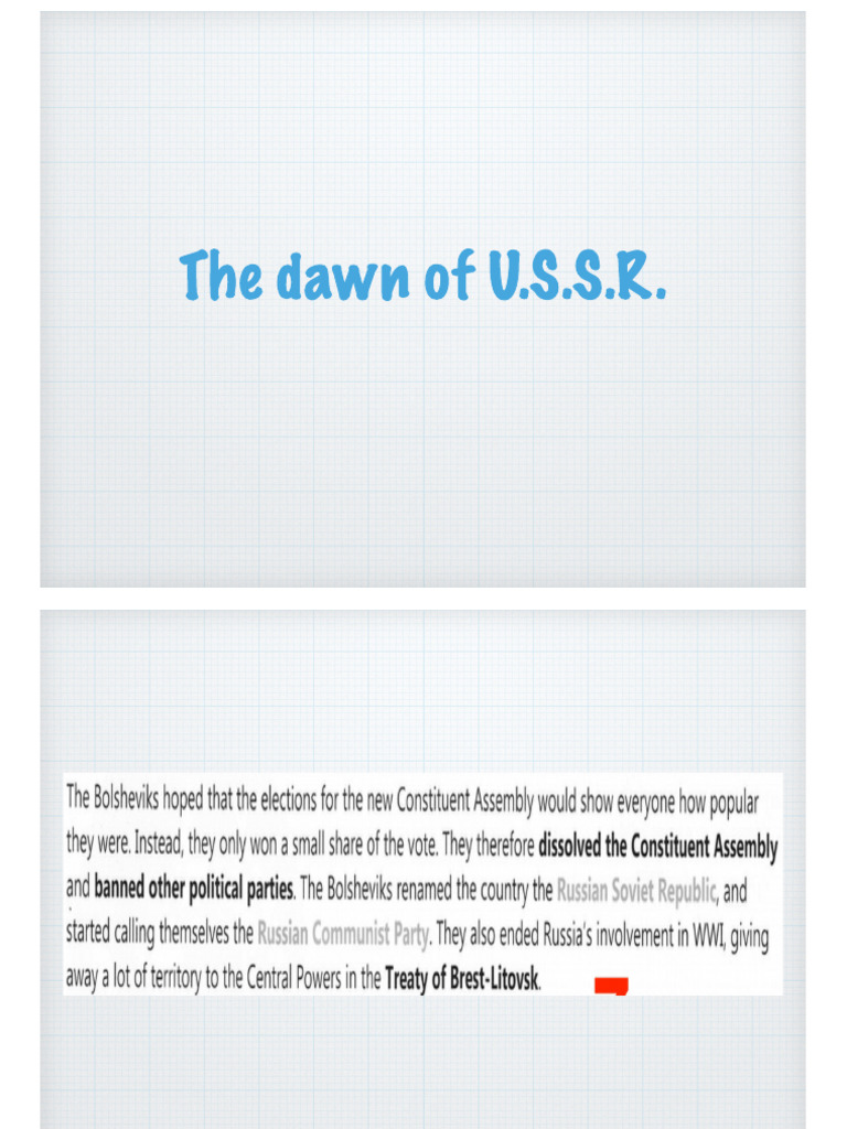 17 The Beginning of USSR | PDF