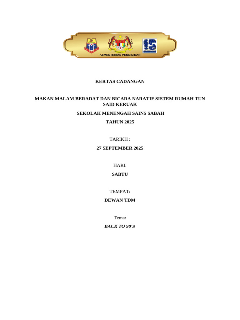 KK Malam Gala TSK 2025 | PDF