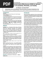Communication Confidence Scale for Aphasia | PDF | Psychometrics | Aphasia
