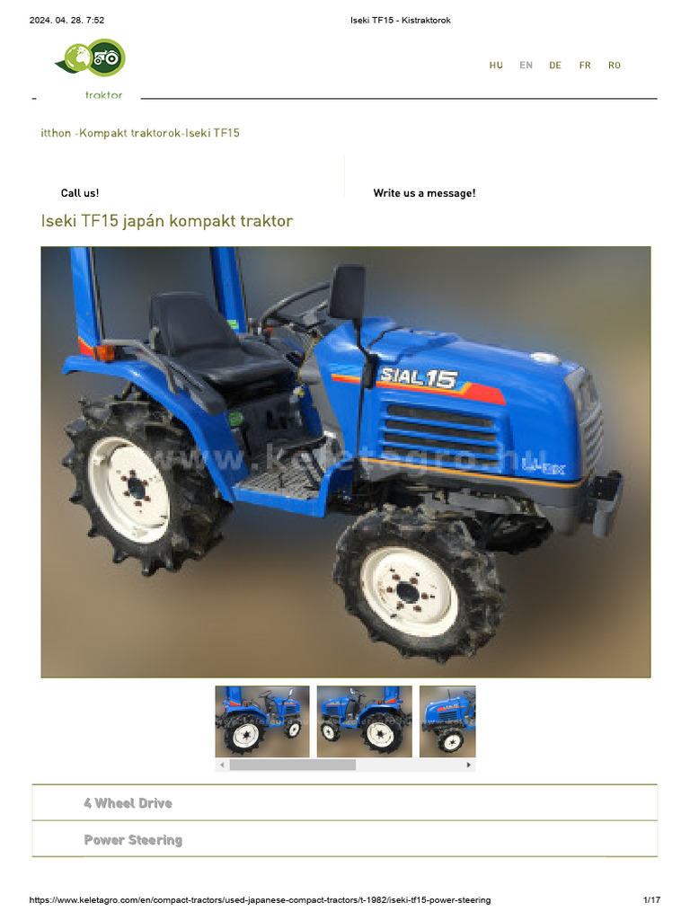 Iseki TF15 - Kistraktorok | PDF