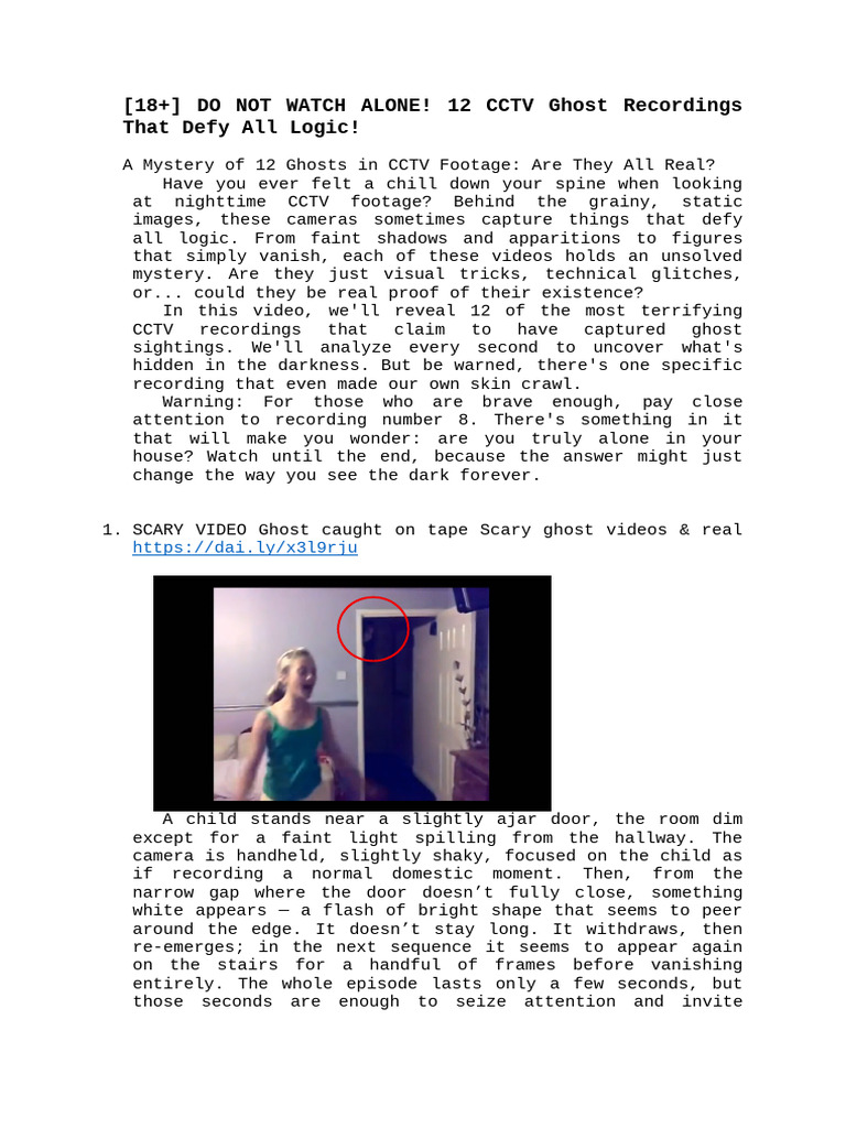 What A Real Ghost Caught On CCTV Https | PDF | Paranormal | Cats