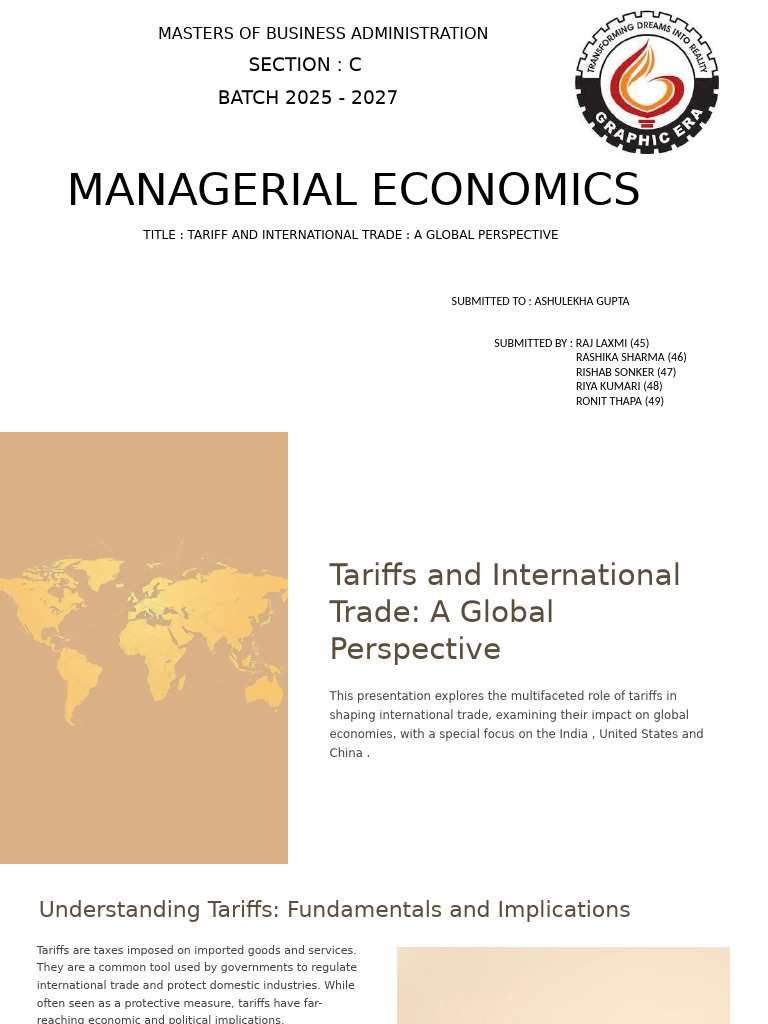 Tariffs and International Trade A Global Perspective | PDF | Tariff ...