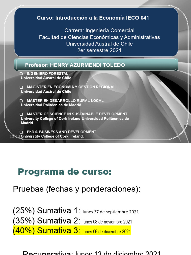 Unidad 3 IECO 041 Uach 2021 | PDF | Mercado (economía) | Business
