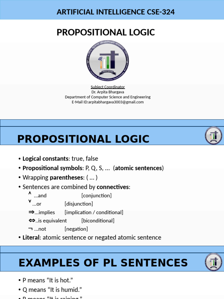 Lecture 27 Propositional Logic | PDF | Inference | Logical Consequence