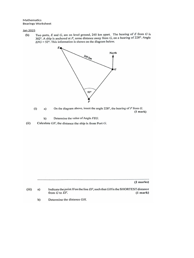 Bearings Worksheet 23-25 | PDF