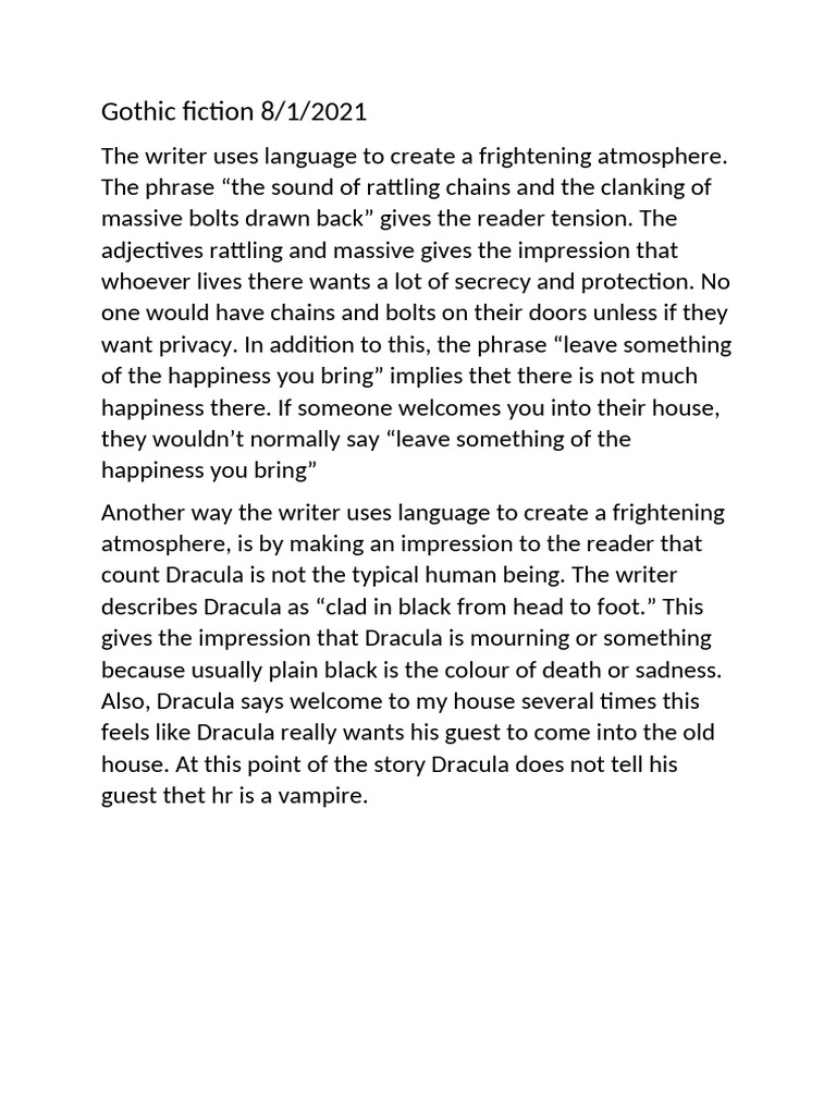 Gothic Fiction 8 of 1 of 2021 | PDF