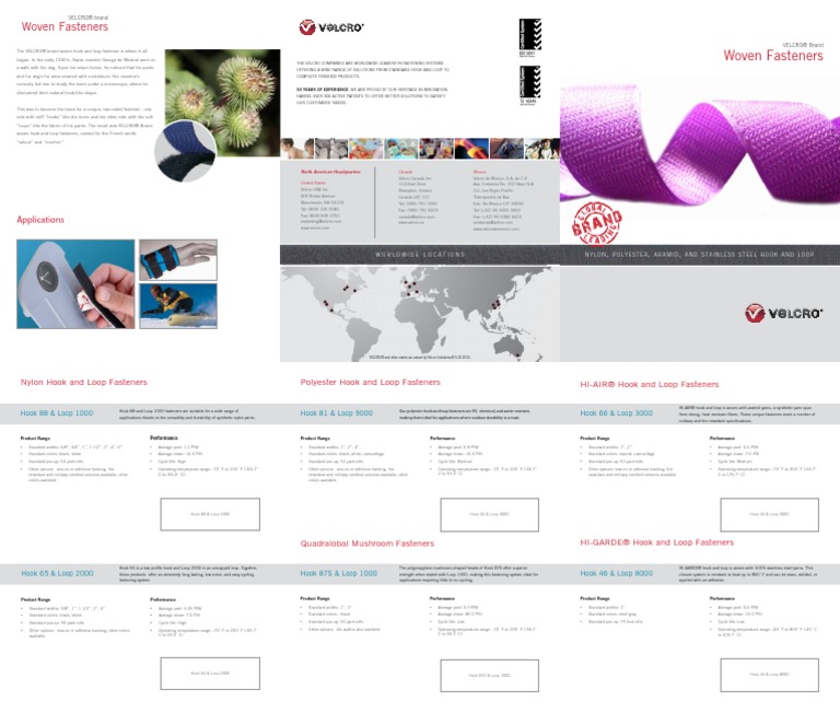 Velcro Woven Brochure | PDF | Clothing Industry | Materials