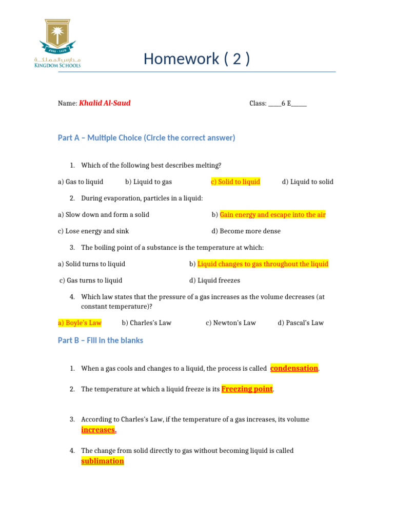 6th Grade Science: States of Matter Quiz | PDF | Liquids | Gases