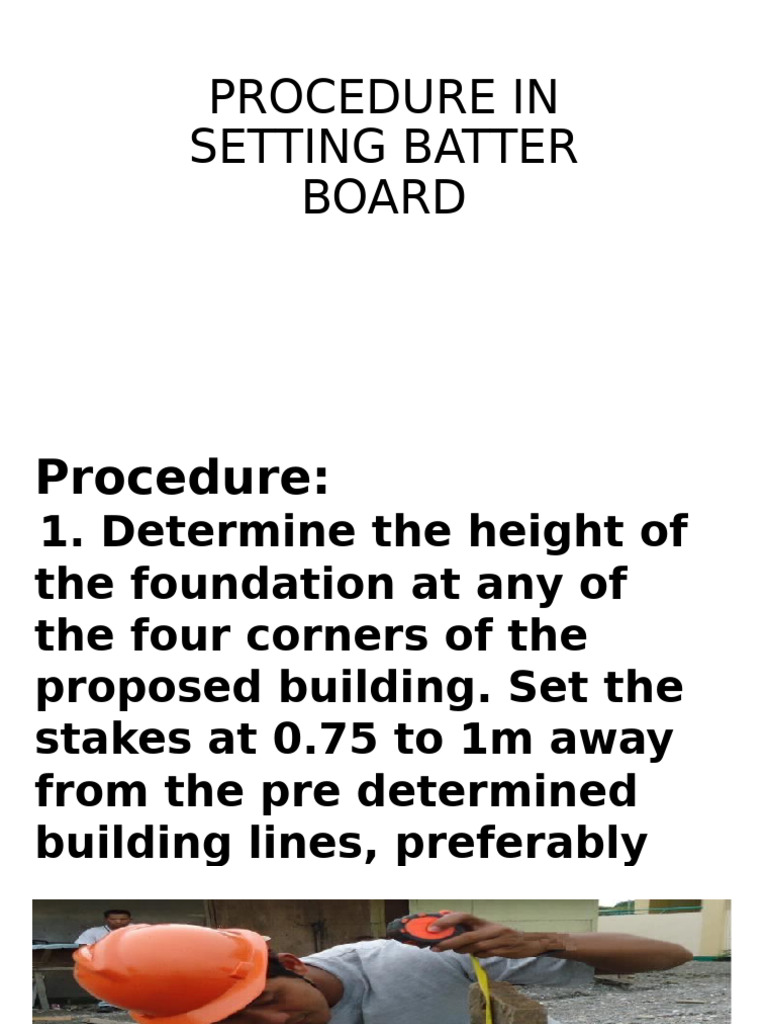 Setting Up Batter Board Layout | PDF | Chess | Chess Theory