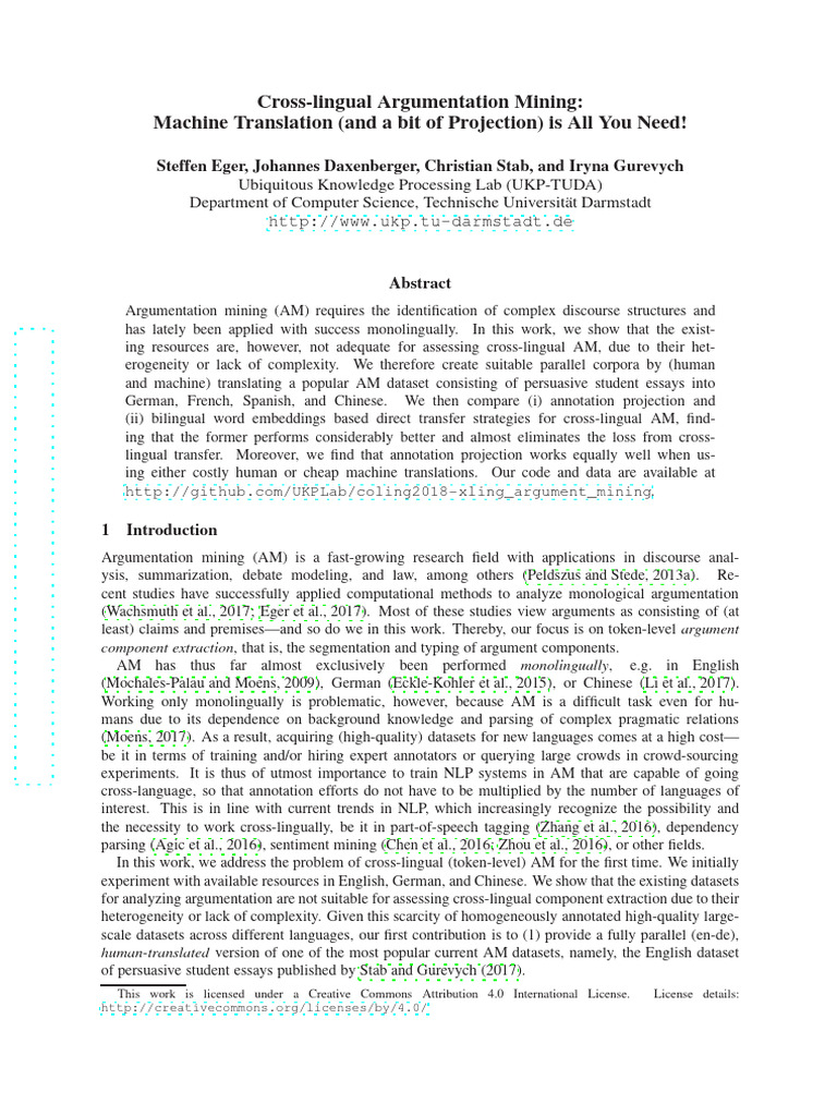 2018-Cross-Lingual Argumentation Mining-Machine Translation (And A Bit ...