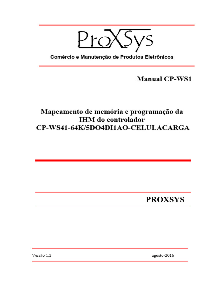 Mapeamento e Programação CP-WS41 | PDF | Armazenamento de dados de ...