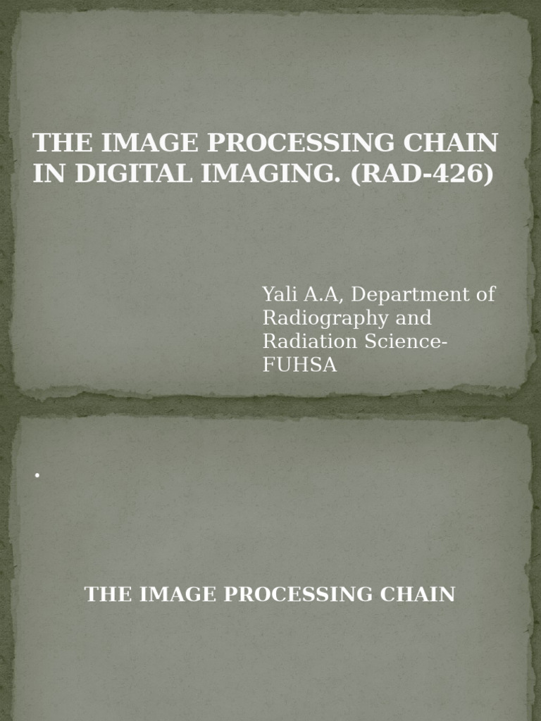 Digital Imaging Processing Chain Explained | PDF | Ct Scan | Pixel