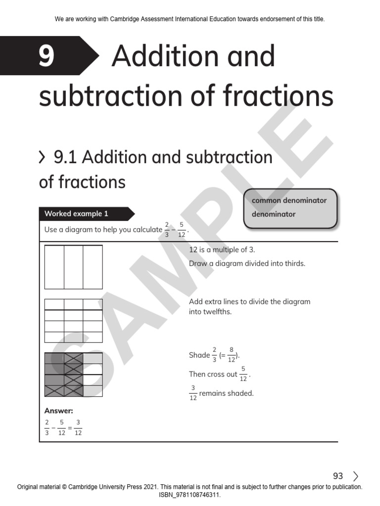 Grade 5 Fraction Addition & Subtraction | PDF | Subtraction | Discrete ...