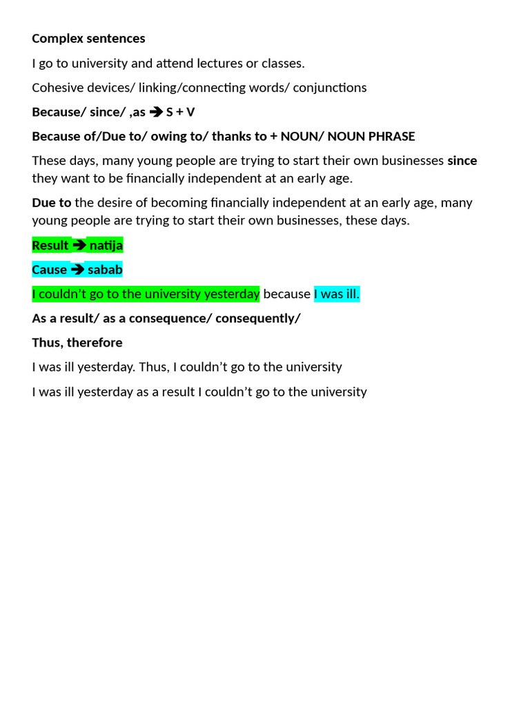 Mastering Complex Sentences and Cohesion | PDF
