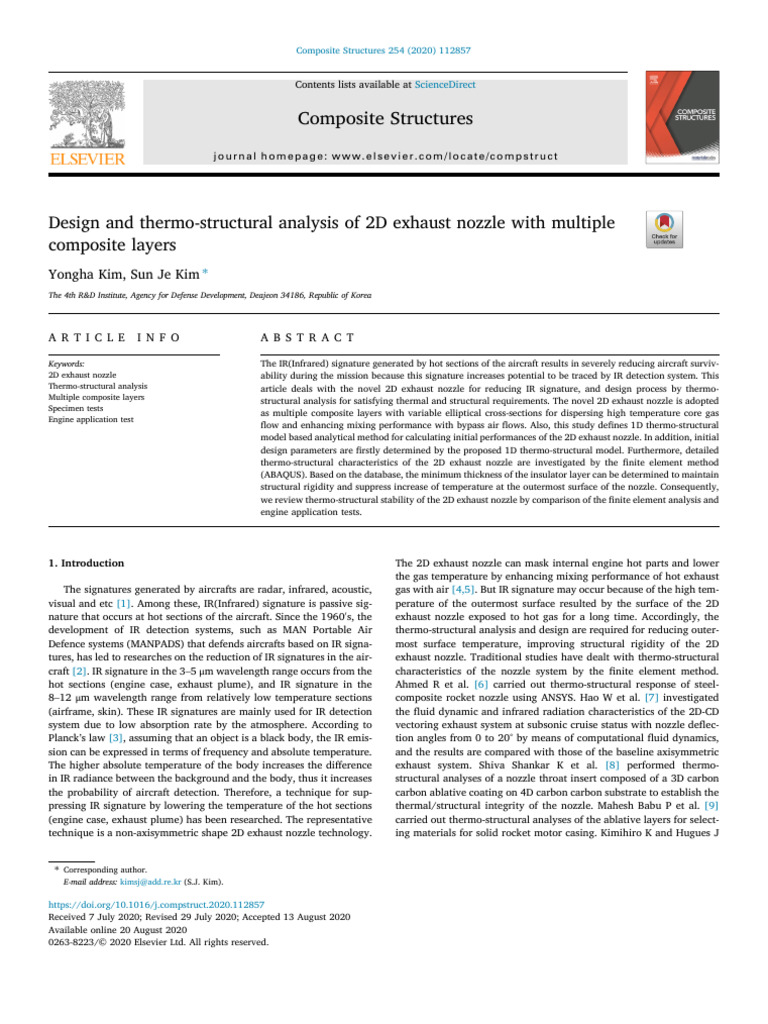 Design of 2d Nozzle | PDF | Composite Material | Infrared