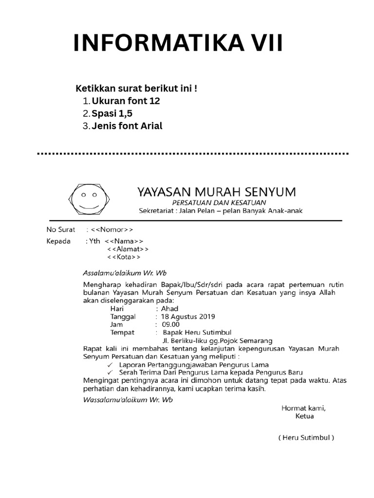 Informatika VII - Ms Word II | PDF