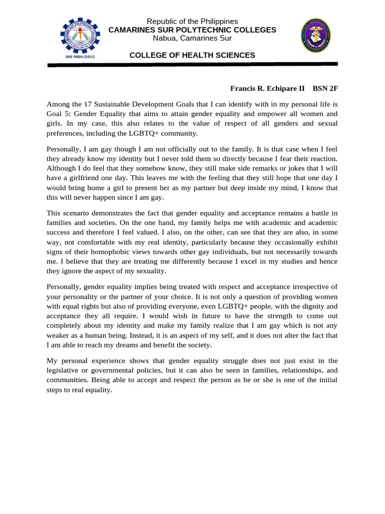 Sustainable Development Goal by Echipare Francis II - BSN 2F | PDF ...