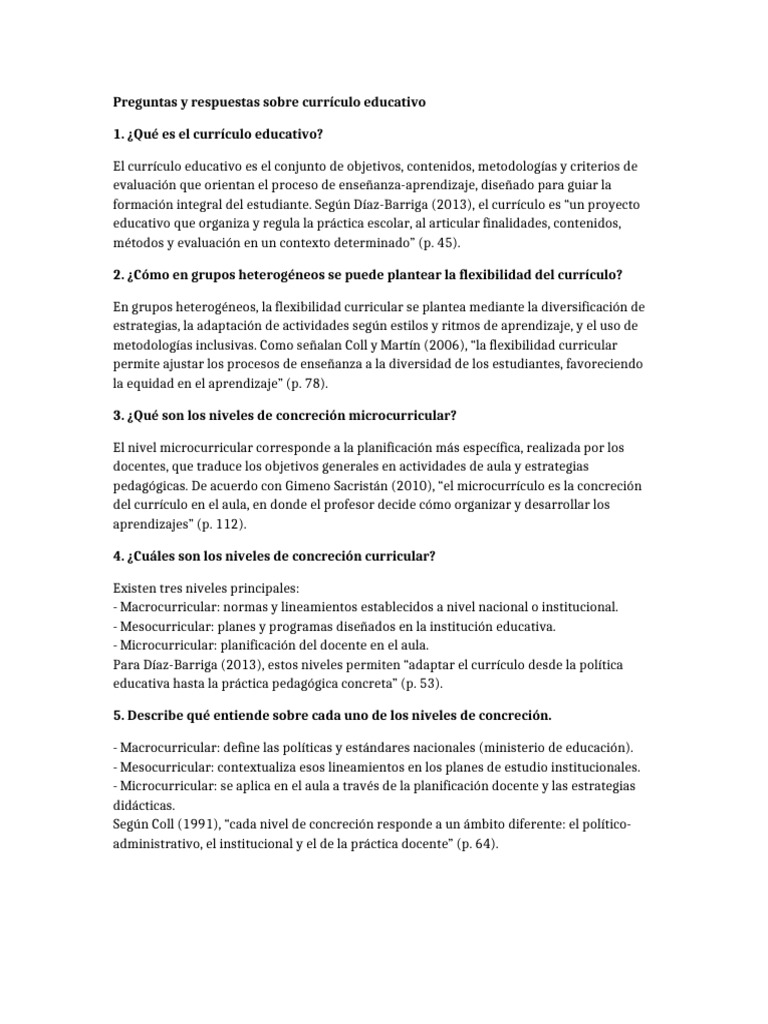 Pregunt | PDF | Plan de estudios | Conocimiento procedimental