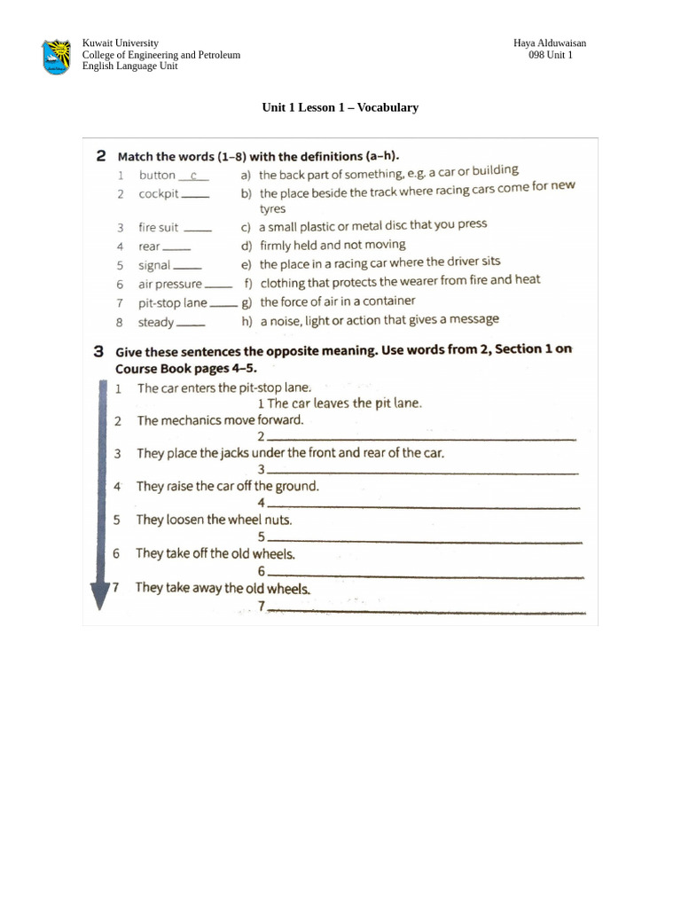 Unit 1 Exercises | PDF