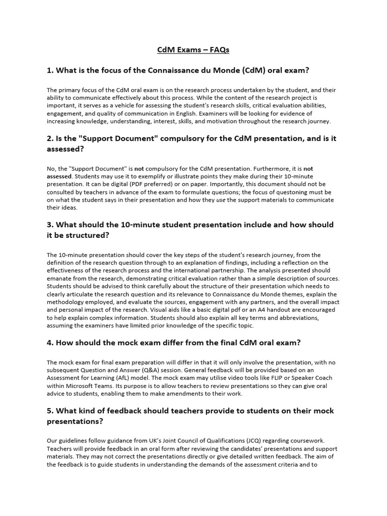 CDM Exams FAQs | PDF | Critical Thinking | Methodology