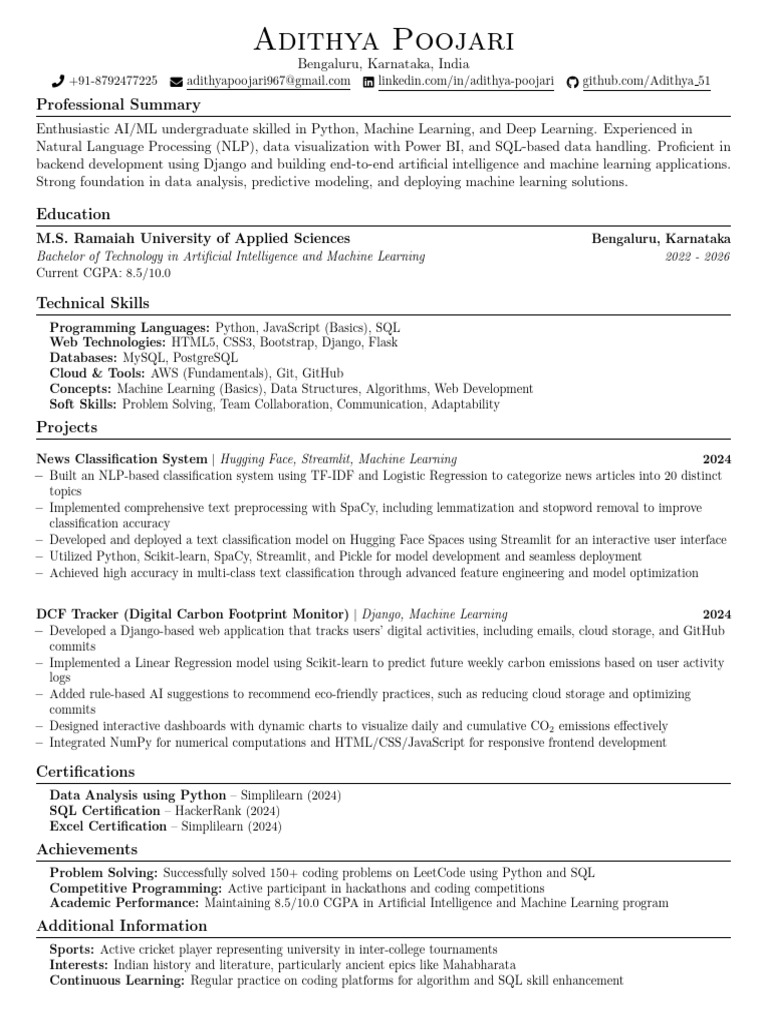 Jake S Resume Anonymous | PDF | Machine Learning | Artificial Intelligence