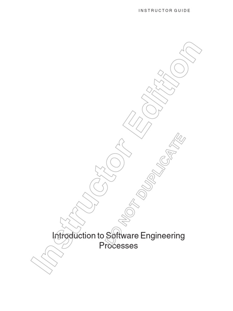 Introduction To Sofrware Engineering Processe - NH85714 (IGEE) | PDF ...
