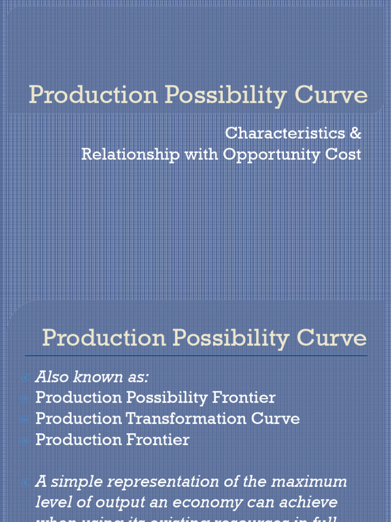 Production Possibility Curve Overview | PDF | Economies | Economics