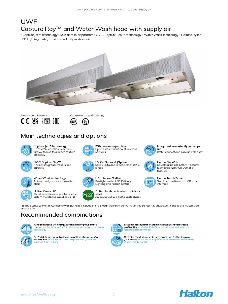 Halton FS - UWF - Capture Ray and Water Wash Hood - Uk072024 | PDF ...