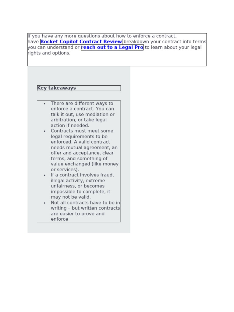 How To Enforce Contract | PDF