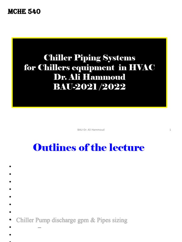 Chiller Piping Systems in HVAC | PDF | Air Conditioning | Pump