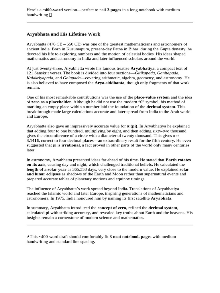 Aryabhatta Project 1 Mathematics | PDF | Astronomy | Mathematics