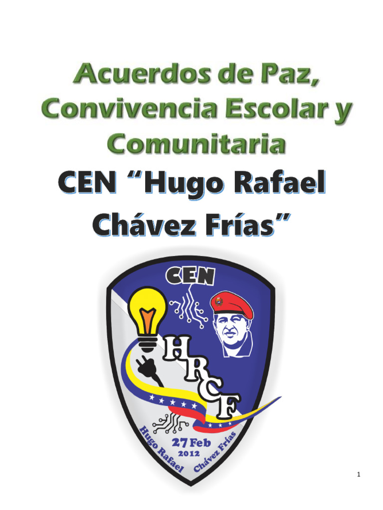 Acuerdos de Convivencia CEN HUGO CHAVEZ[1] | PDF | Institución | Enseñando