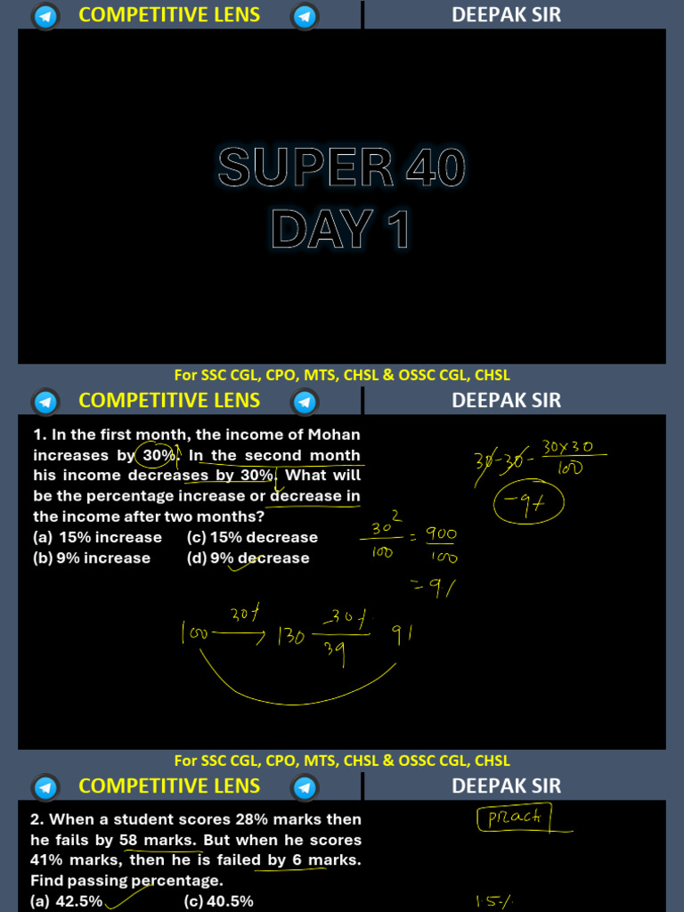 Super 40 Day 1 | PDF
