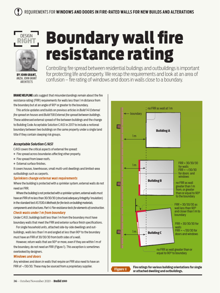 Build 180 36 Design Right Boundary Wall Fire Resistance Rating | PDF ...