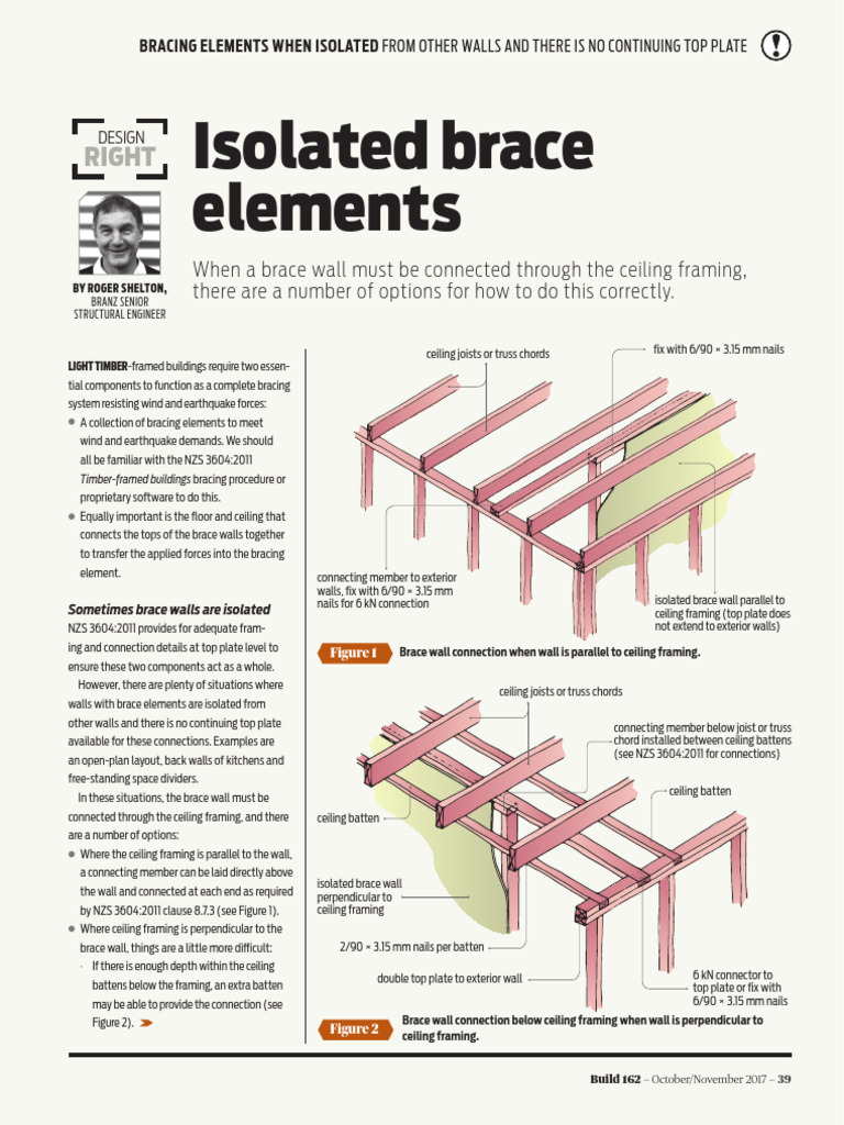 Build 162 39 Design Right Isolated Brace Elements | PDF | Framing ...