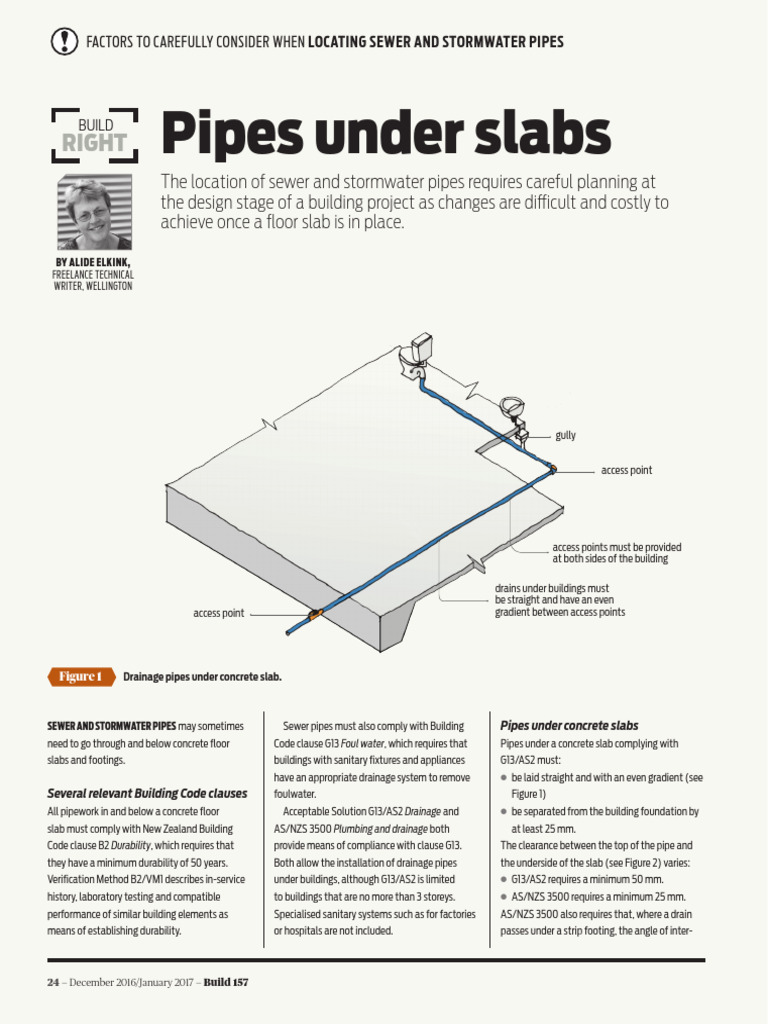 Build 157 24 Build Right Pipes Under Slabs | PDF | Sanitary Sewer ...